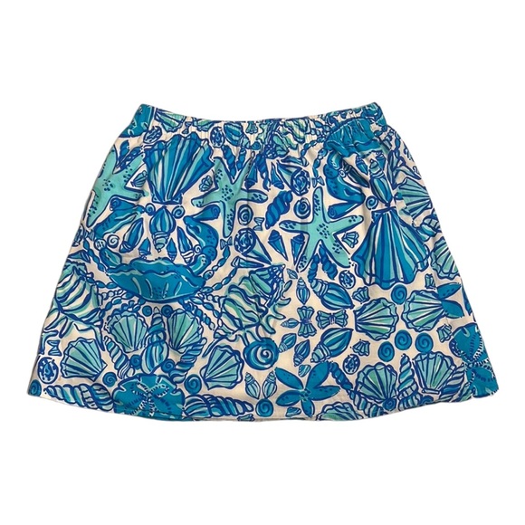 Lilly Pulitzer | Skirts | 4 Lily Pulitzer Blue Sea Shell Mini Skirt ...